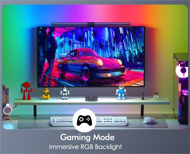 Quntis RGB Pro+ Monitor Light Bar, Remote, 15 Modes, Eye-Care, No Glare