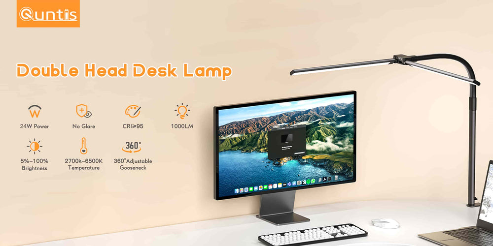 LED ScreenLinear Desk Fold Pro,Double Head Architect Desk Light with C