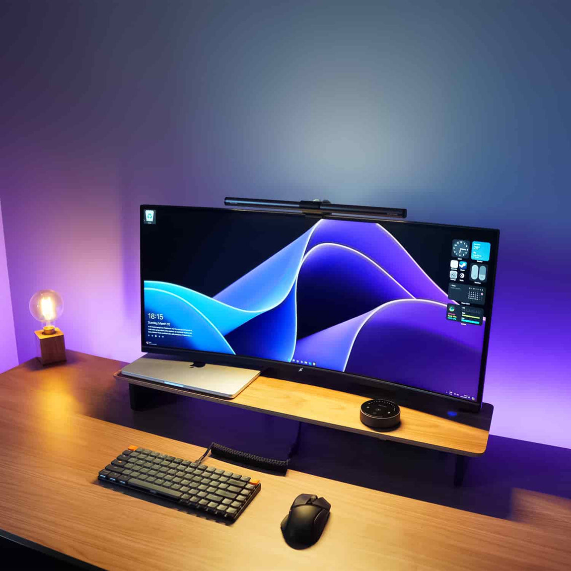 Quntis Computer Monitor Light Bar HY214 with Remote Glow Series