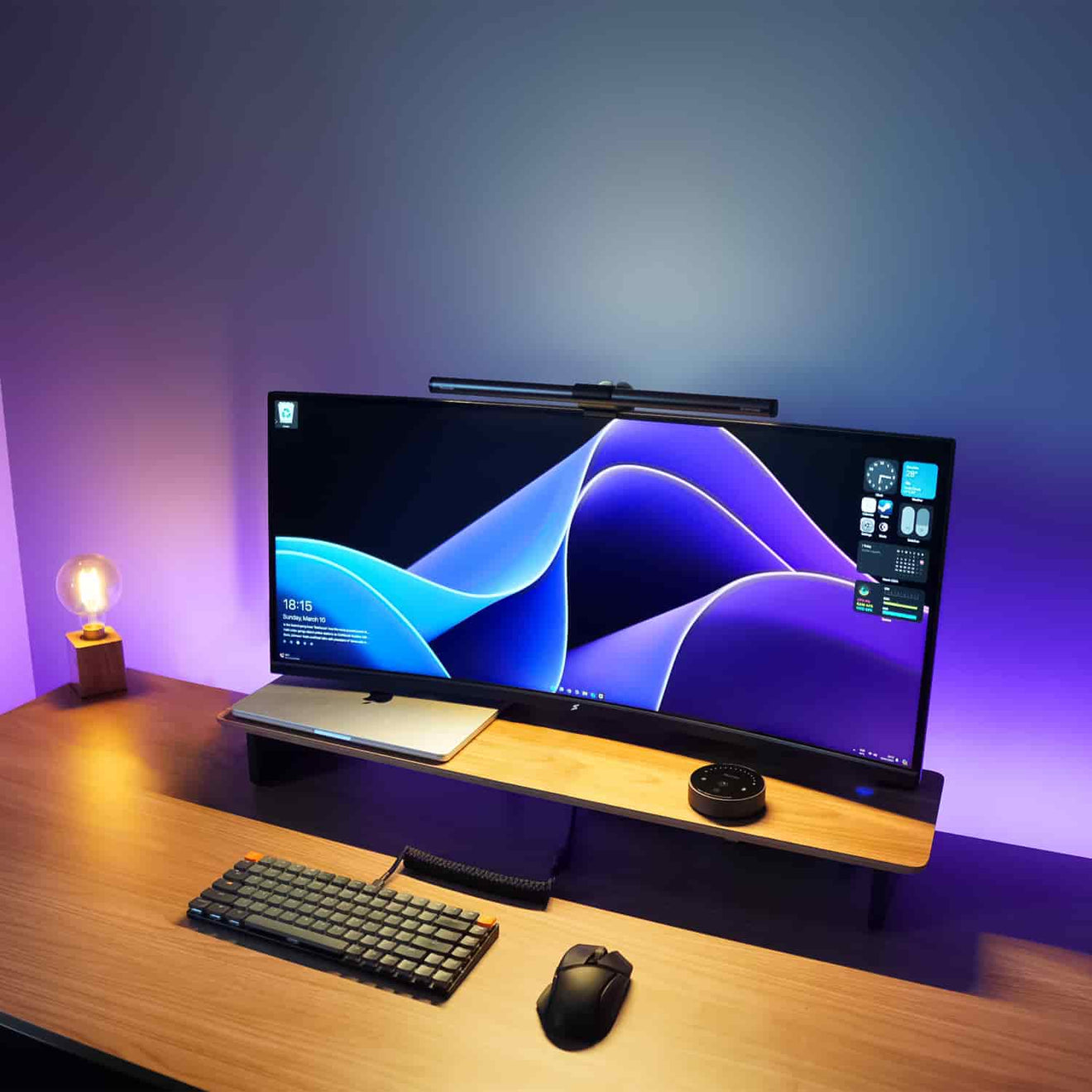 Quntis Computer Monitor Light Bar HY214 with Remote Glow Series