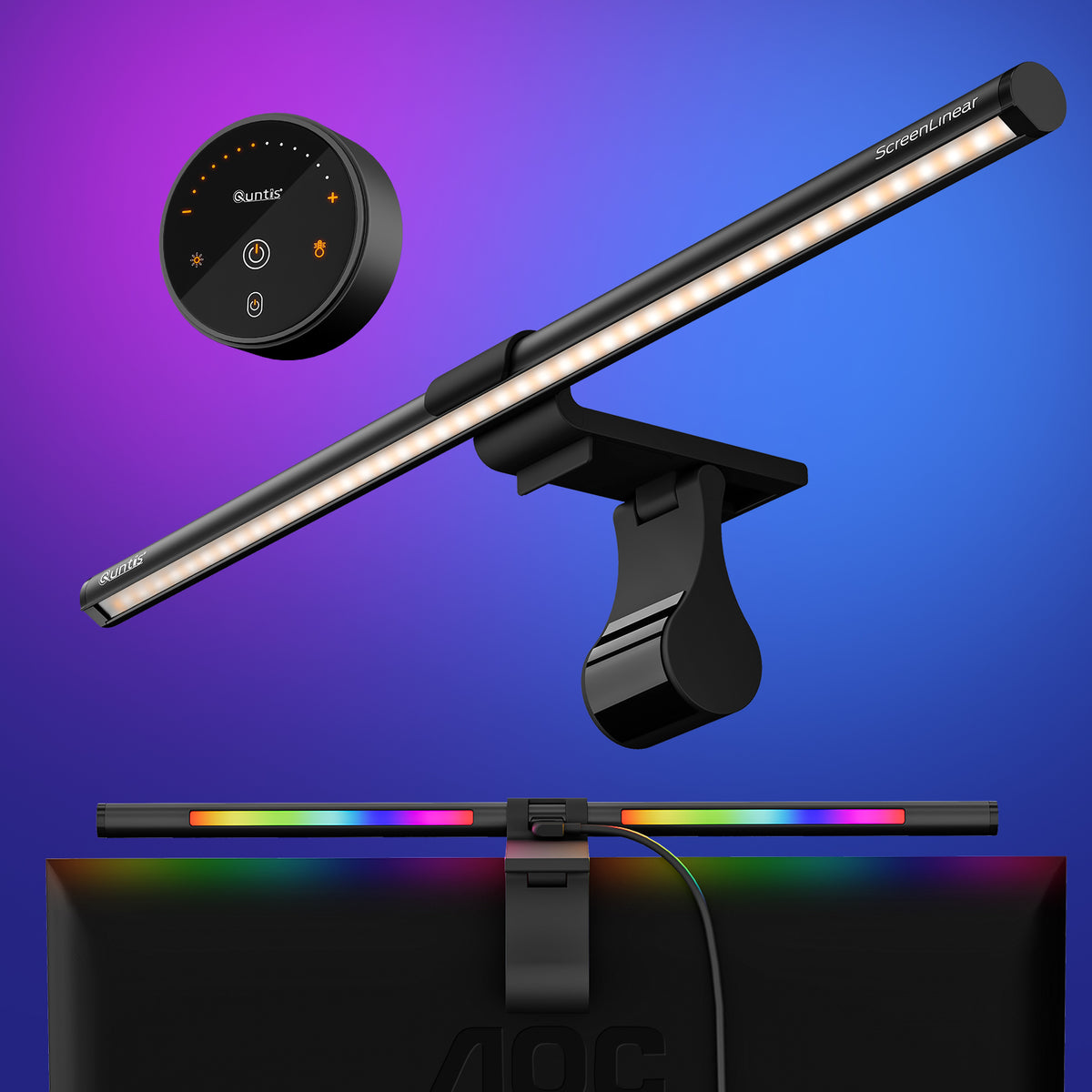 Transform Your Desk Setup with a 20" Quntis LED Monitor Light – Wirele