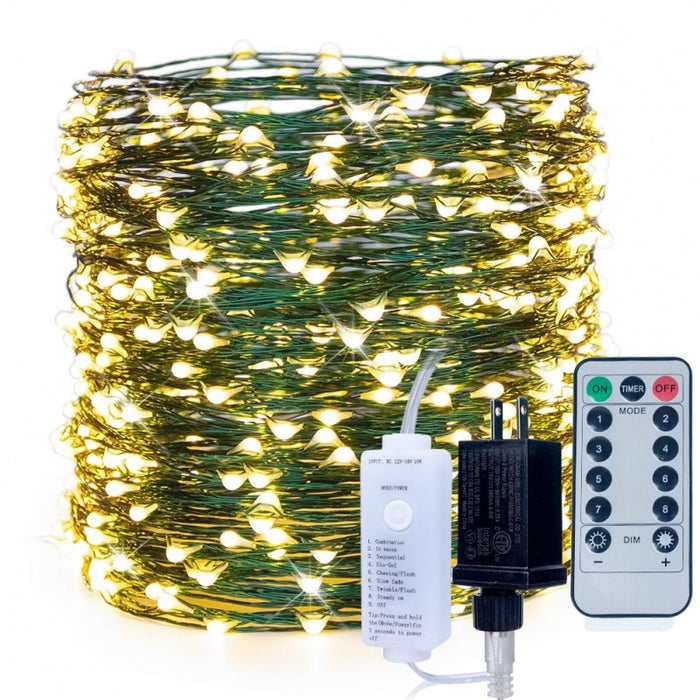 Quntis LED Star Christmas Tree String Lights – 164ft (5m) Dark Green C