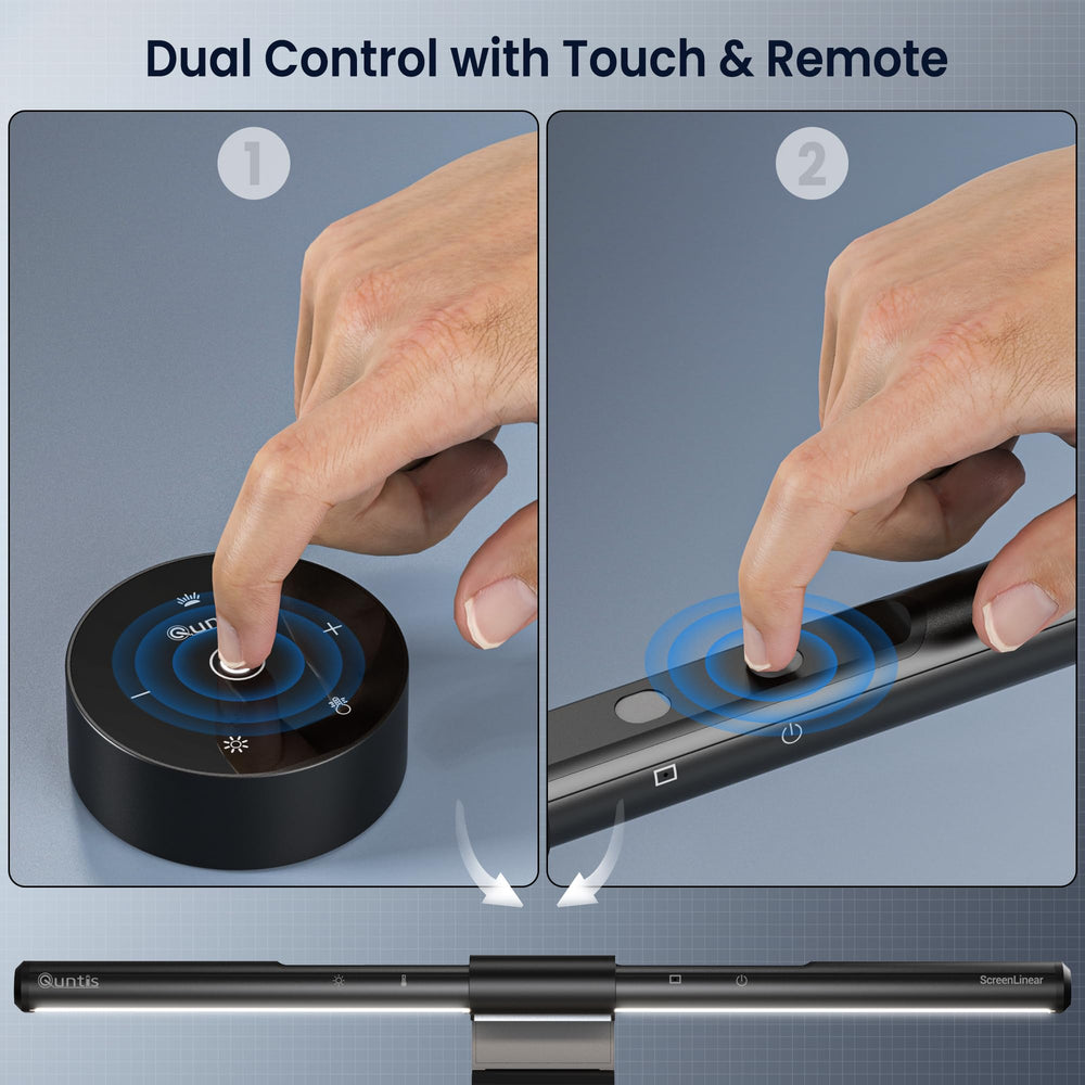Quntis 40cm Monitor Light Bar with Remote, Touch Control & Eye-Caring Dimming