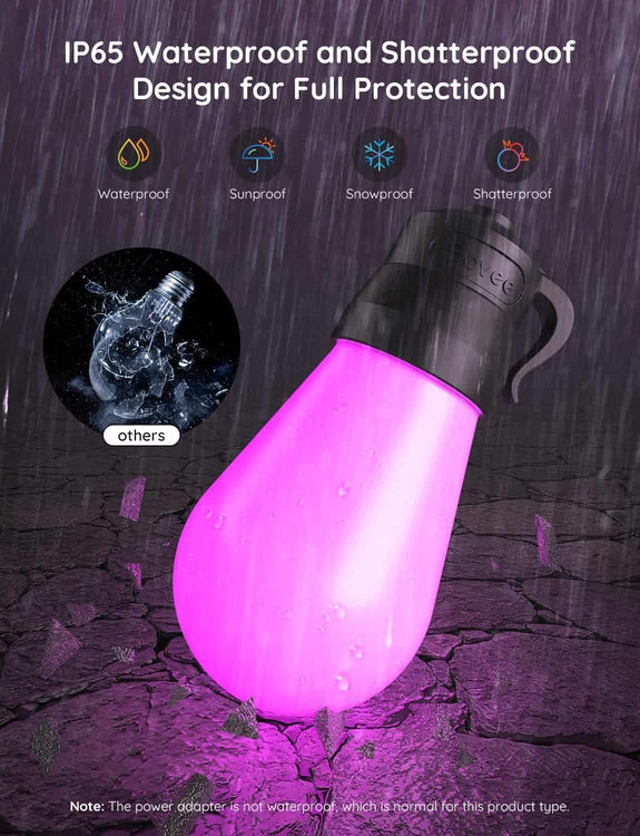 Smart RGB Patio String Lights ¨C 15 Dimmable LEDs for Outdoor Magic