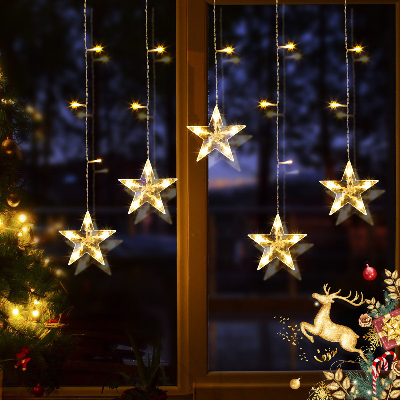 Illuminate Your Space with Star Lights – Perfect for Christmas & More!