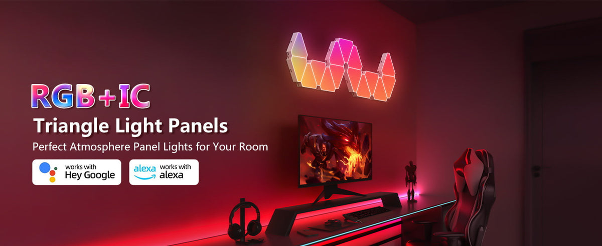 Triangle Wall LED Panels Lights,Triangle Lights,LED Light Panels,Smart