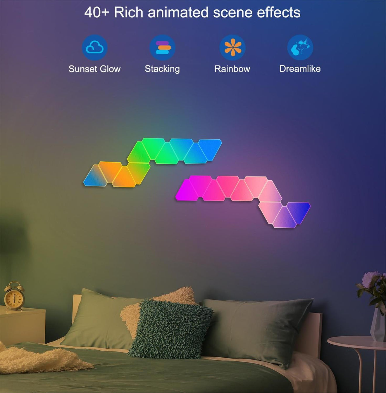 Triangle Wall LED Panels Lights,Triangle Lights,LED Light Panels,Smart