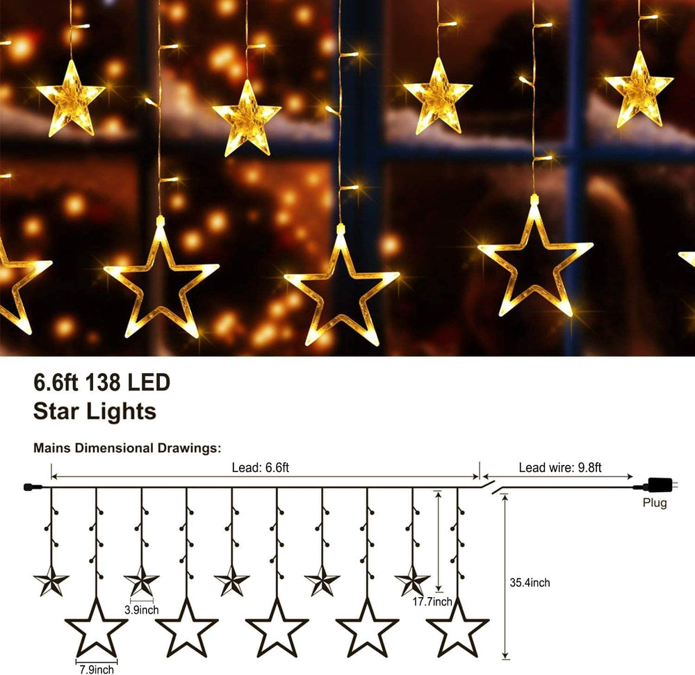 Illuminate Your Space with Star Lights – Perfect for Christmas & More!