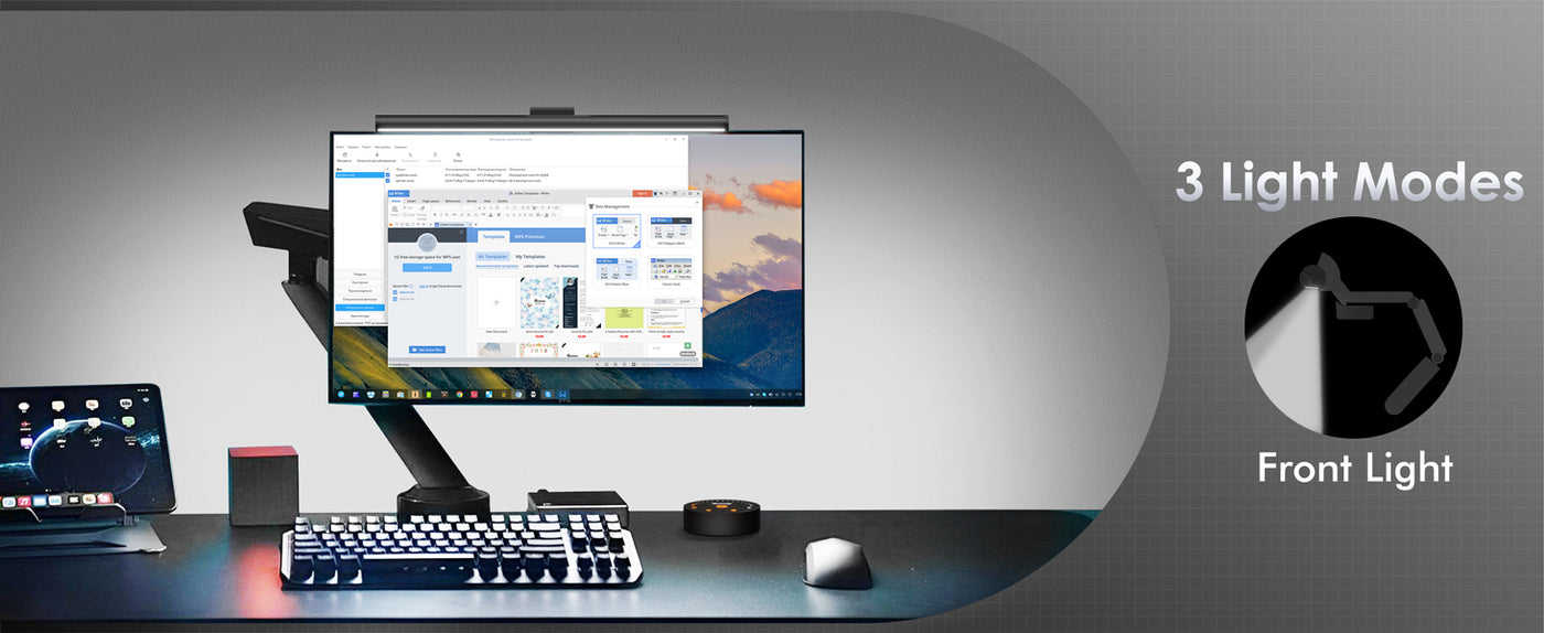 Quntis Professional Screen Lamp, Anti-Blue Light, Auto-Brightness ...