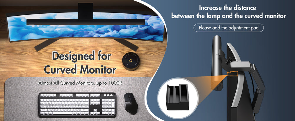 LED ScreenLinear Classic Monitor Light Bar – 15.7", Curved & Camera-Ready